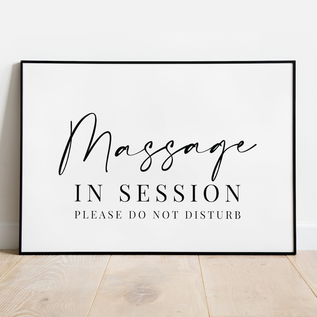 Massage in Session Print: Spa Room Decor (digital Download) - Etsy