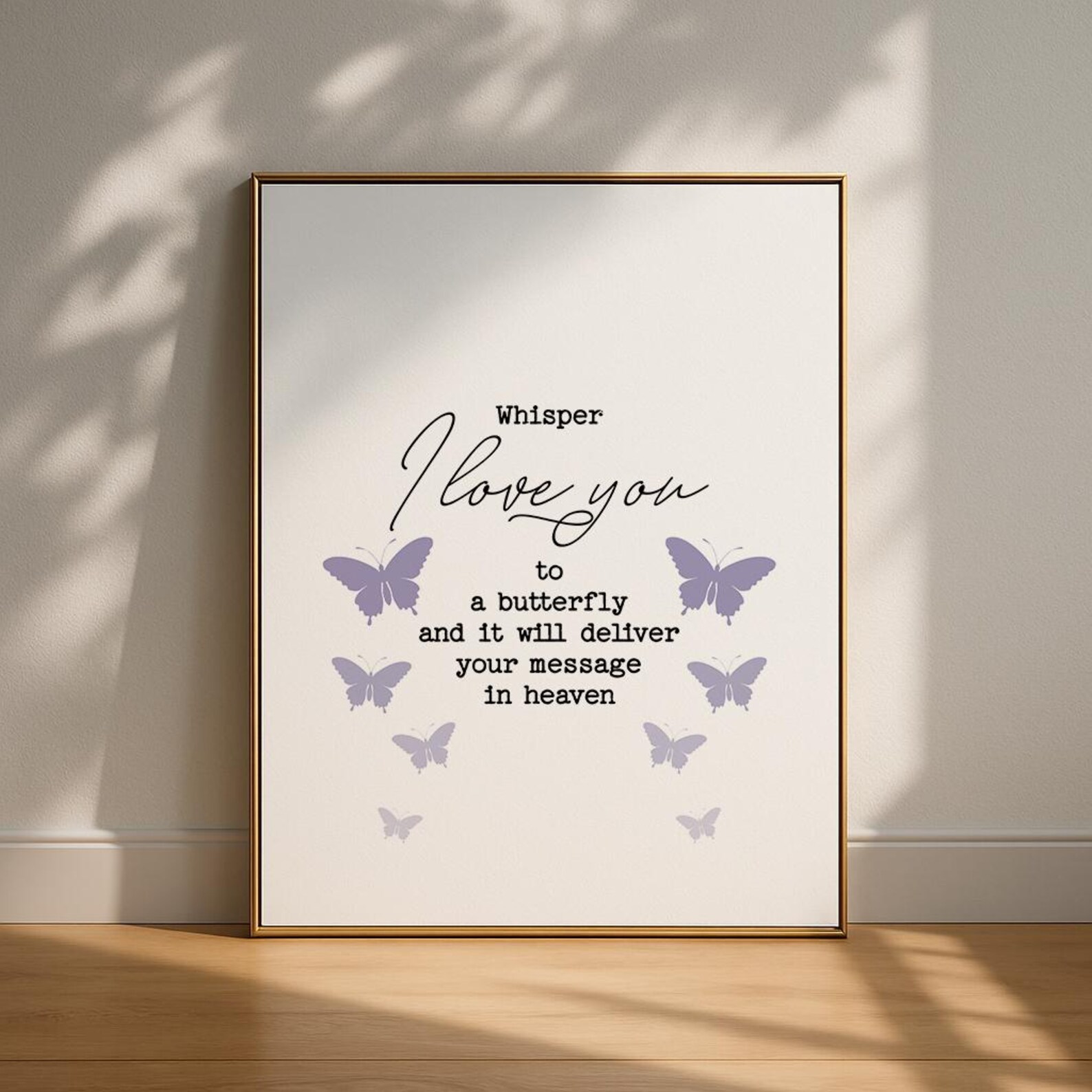 Butterfly Grief Poem | Whisper I Love You to A Butterfly | Printable ...