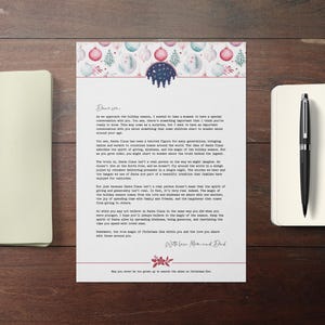 Santa Explained Letter for Son | Cute Way to Tell Your Son Santa Isn't ...