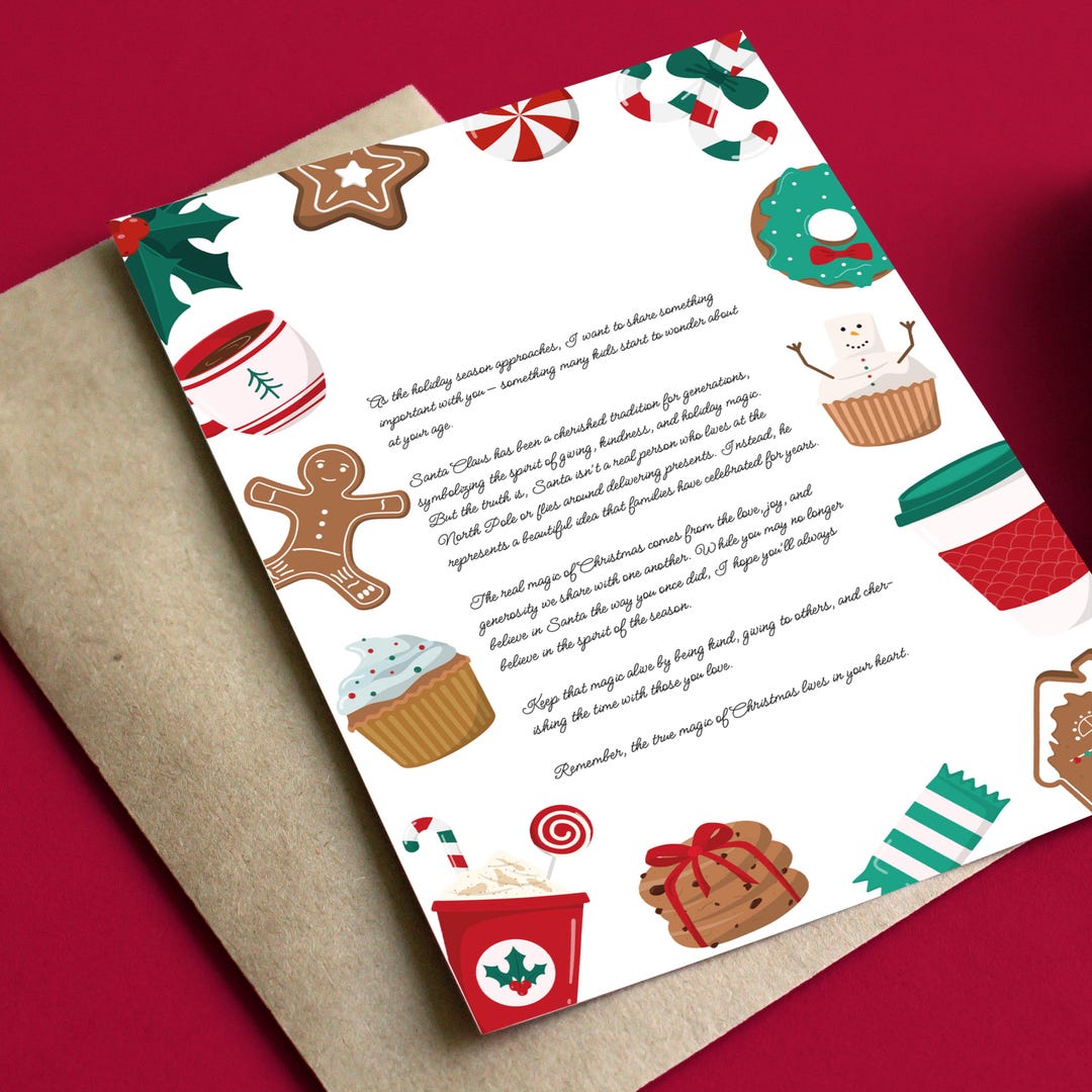 Santa Explained Letter for Child | Cute Way to Tell Your Kids Santa Isn ...