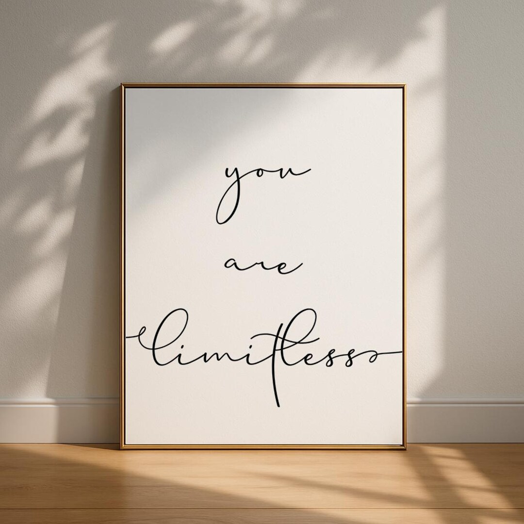 You Are Limitless Script Print: Modern Calligraphy Wall Art (digital ...