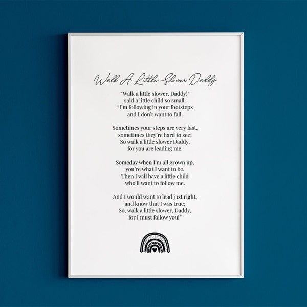 Daddy Poem - Etsy