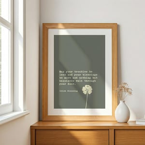 May Your Troubles Be Less, Irish Blessing Print, Housewarming Gift ...