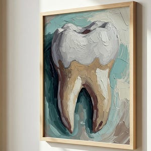 Abstract Tooth Anatomy, Dental Wall Art, Dental Office Decor (digital ...