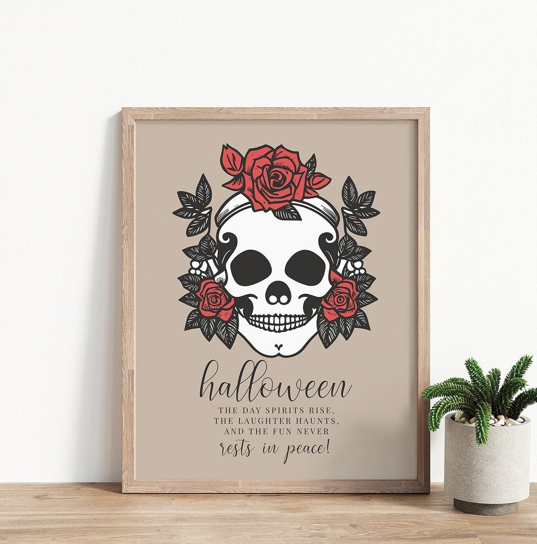 Neutral Halloween Printable the Day Spirits Rise Halloween - Etsy