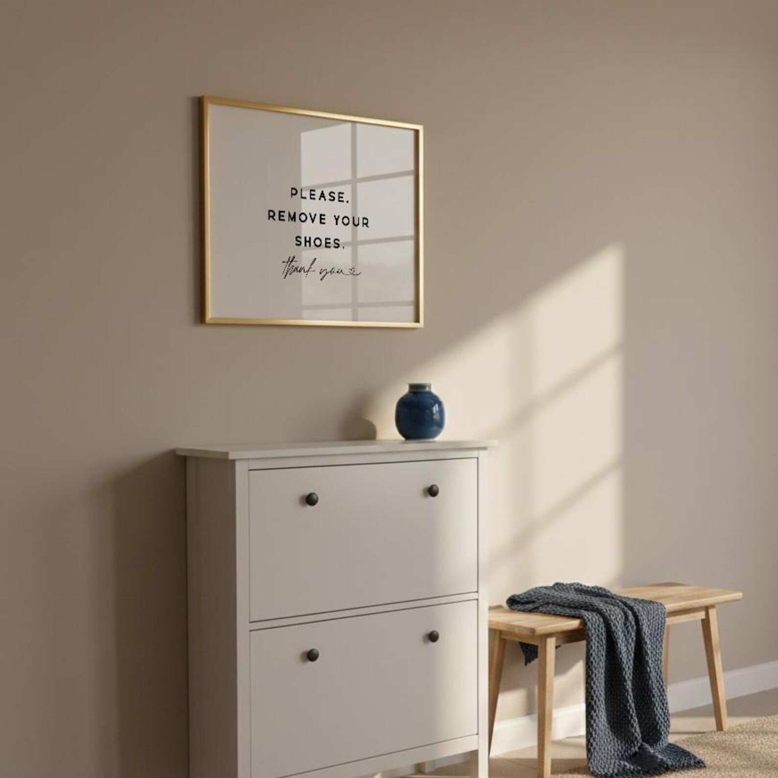 Front Door Sign: "please Remove Your Shoes" (digital Download) - Etsy