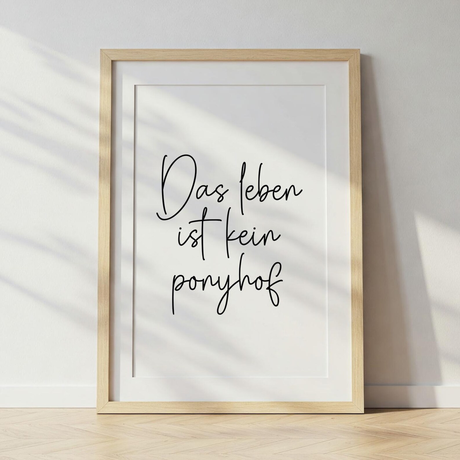 German Poster: "das Leben Ist Kein Ponyhof", Life Isn't A Pony Farm ...