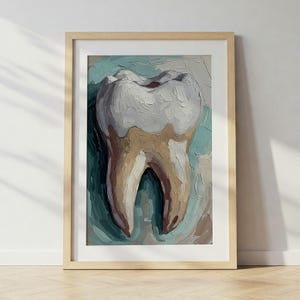 Abstract Tooth Anatomy, Dental Wall Art, Dental Office Decor (digital ...