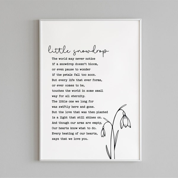 Miscarriage Poem - Etsy
