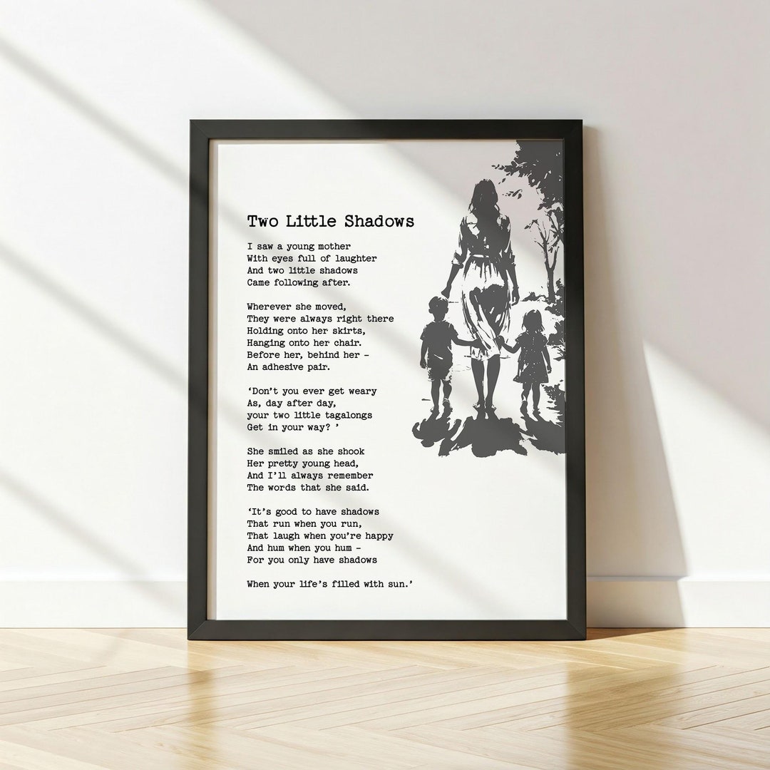 Wall Art for Mom | Two Little Shadows Poem | Mother's Day Gift for Mom ...