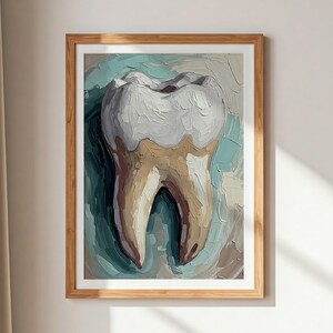 Abstract Tooth Anatomy, Dental Wall Art, Dental Office Decor (digital ...