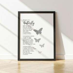 Butterfly Memorial Poem in Memory of a Loved One (digital Download) - Etsy