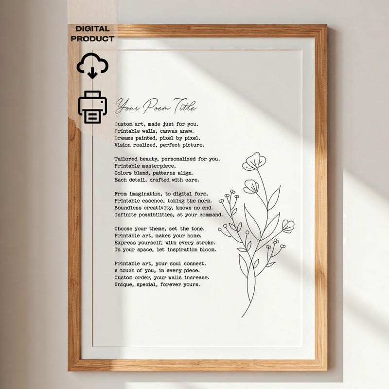 Custom Poem Print - Etsy