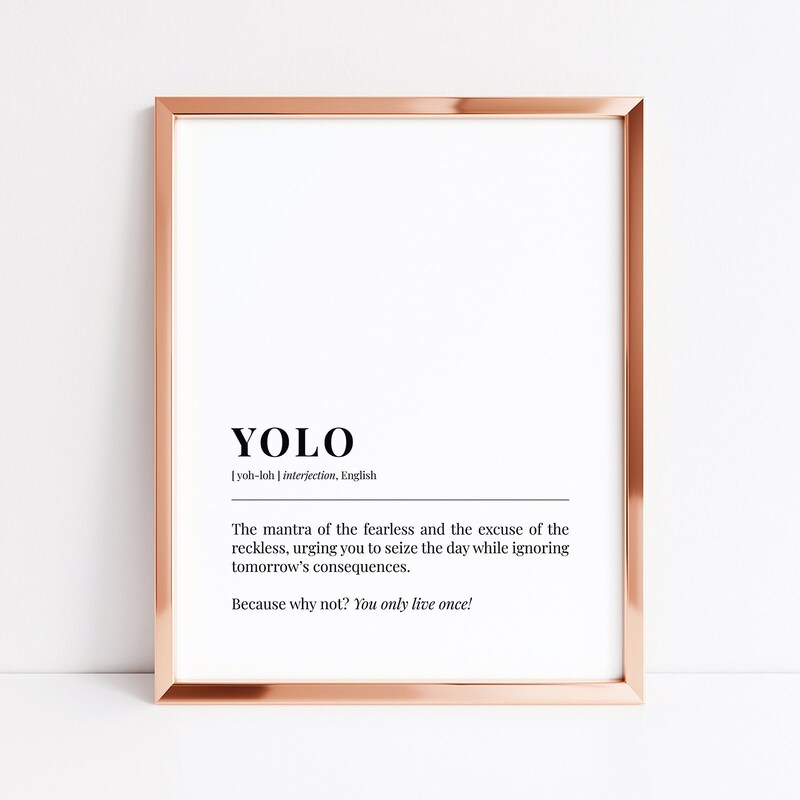Yolo Poster - Etsy