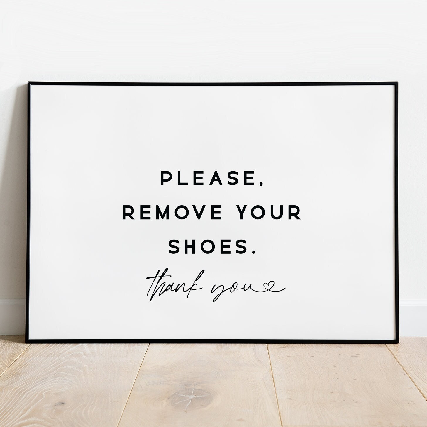 Front Door Sign: "please Remove Your Shoes" (digital Download) - Etsy