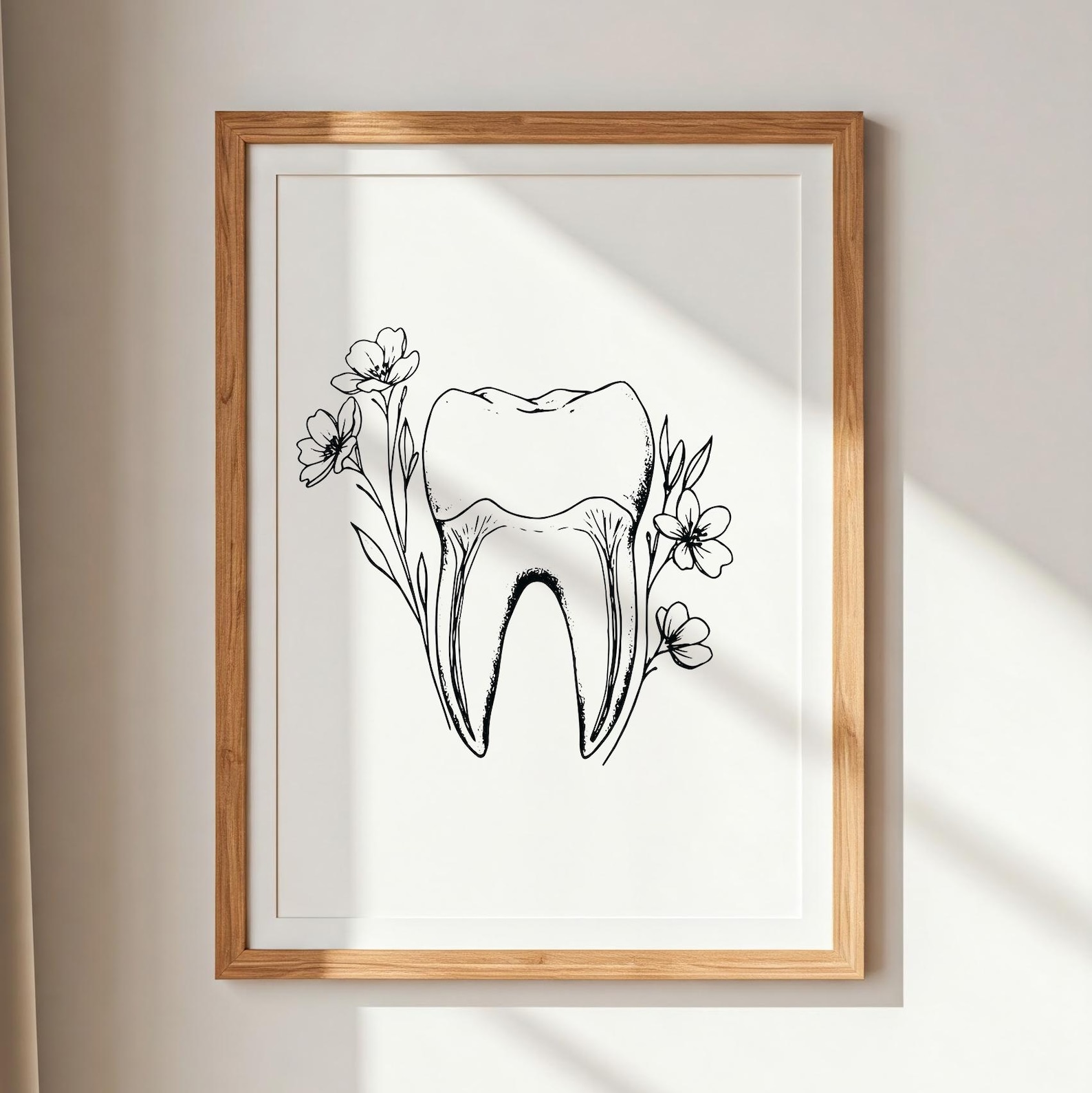 Minimalist Tooth Floral Art: Dental Office Decor (digital Download) - Etsy
