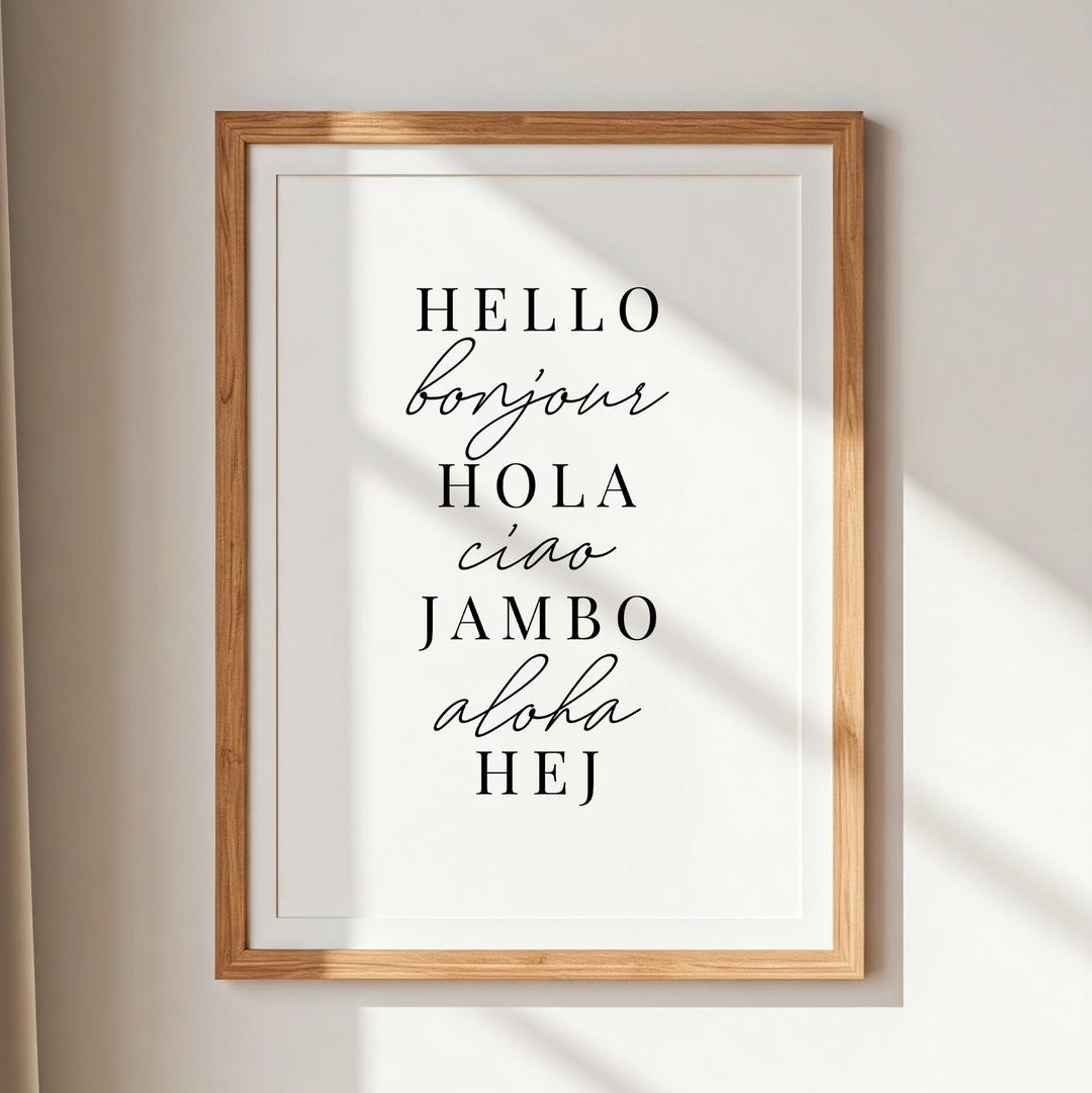 Multilingual Welcome Sign: Hello in Many Languages (digital Download ...