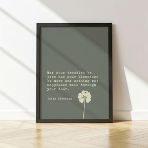 May Your Troubles Be Less, Irish Blessing Print, Housewarming Gift ...