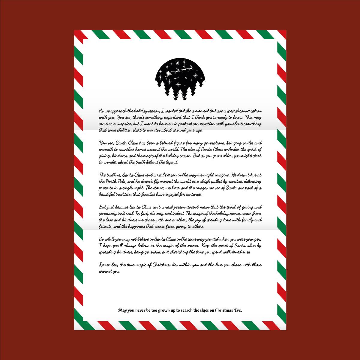 Santa Explained Letter for Child: Gentle Christmas Truth (printable) - Etsy