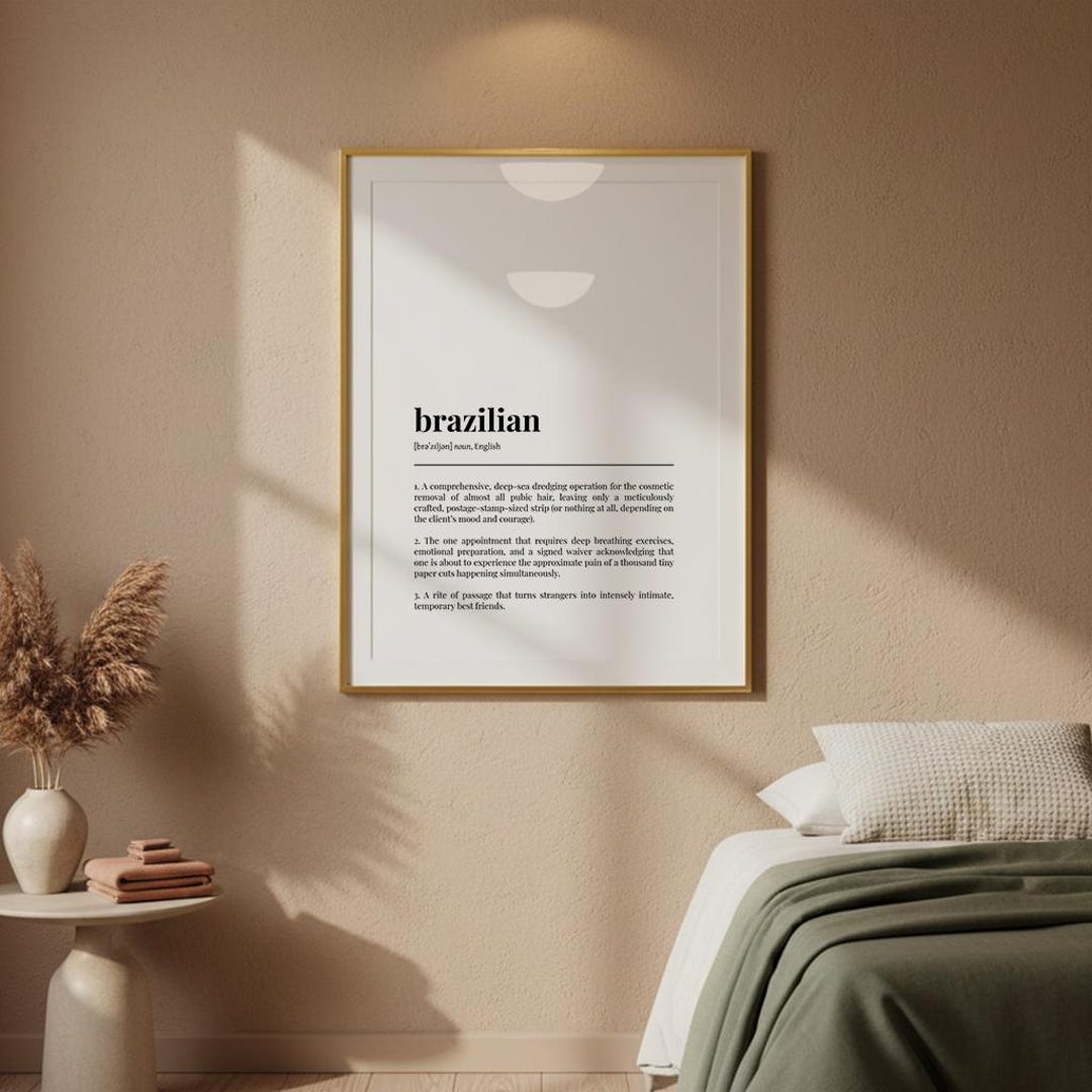 Brazilian Definition Print, Esthetician Room Decor, Printable Wall Art ...