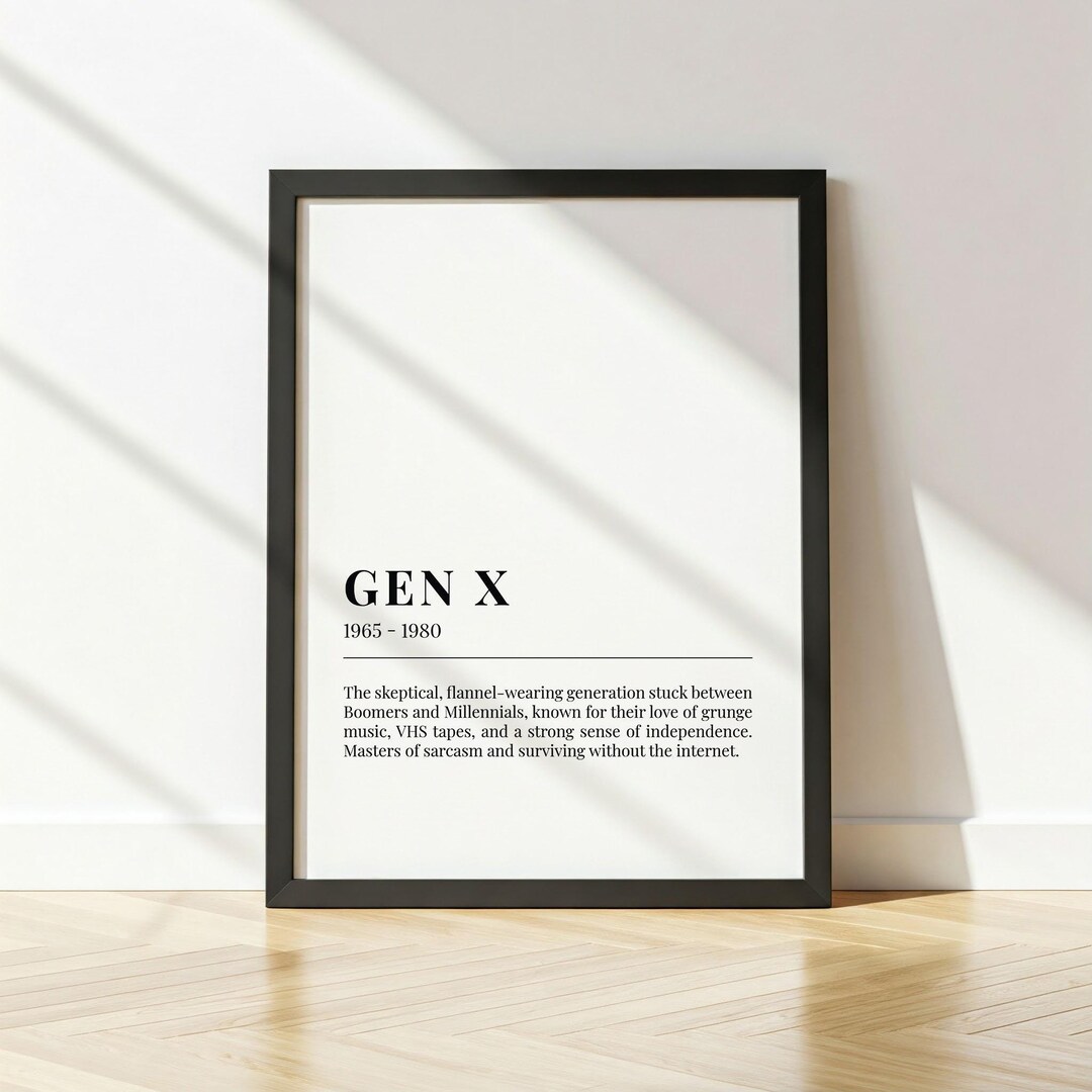 Gen X Poster | Gen X Wall Art | Generation X | Gen X Gift | Nostalgia ...