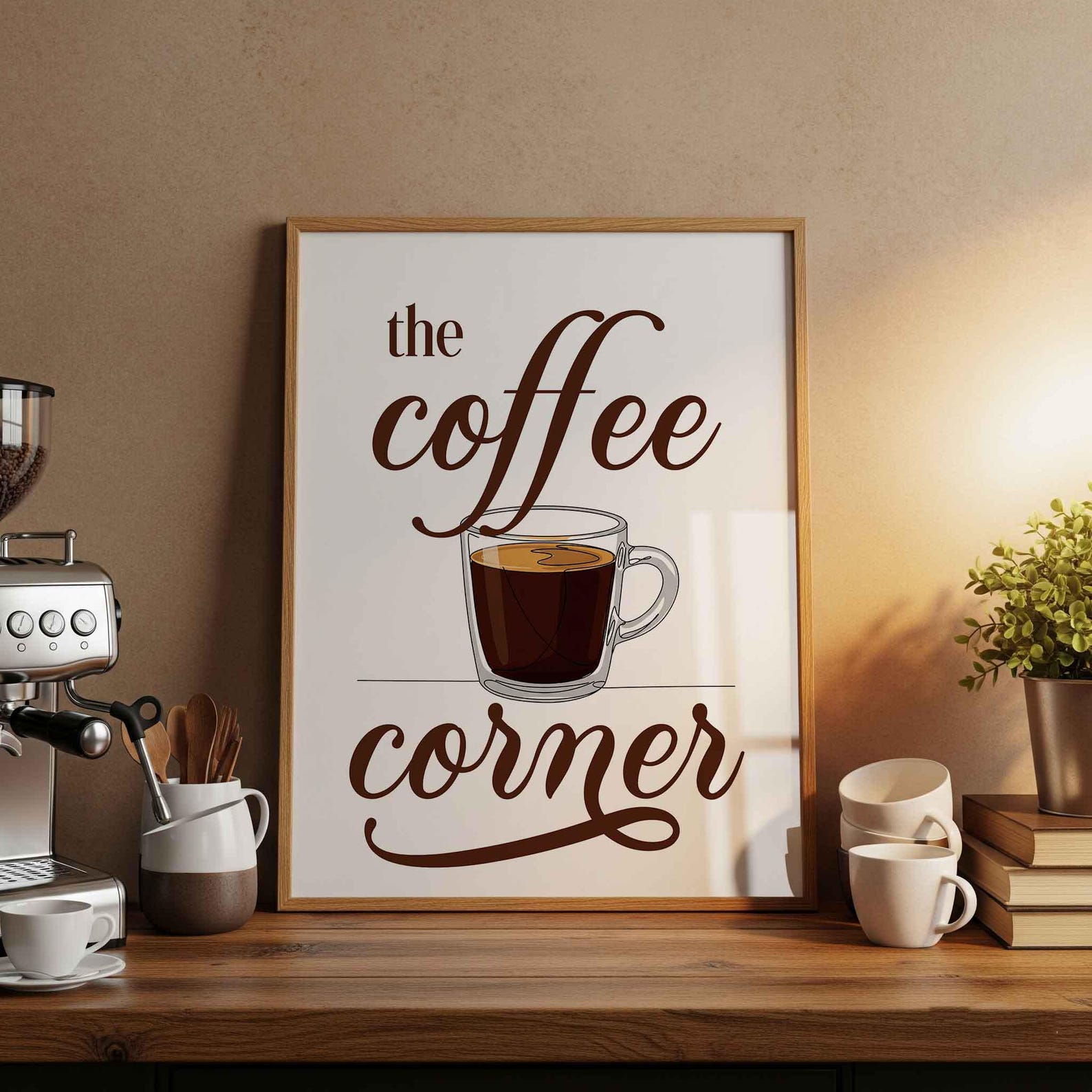 Coffee Corner Poster: Kitchen Coffee Bar Art (digital Download) - Etsy