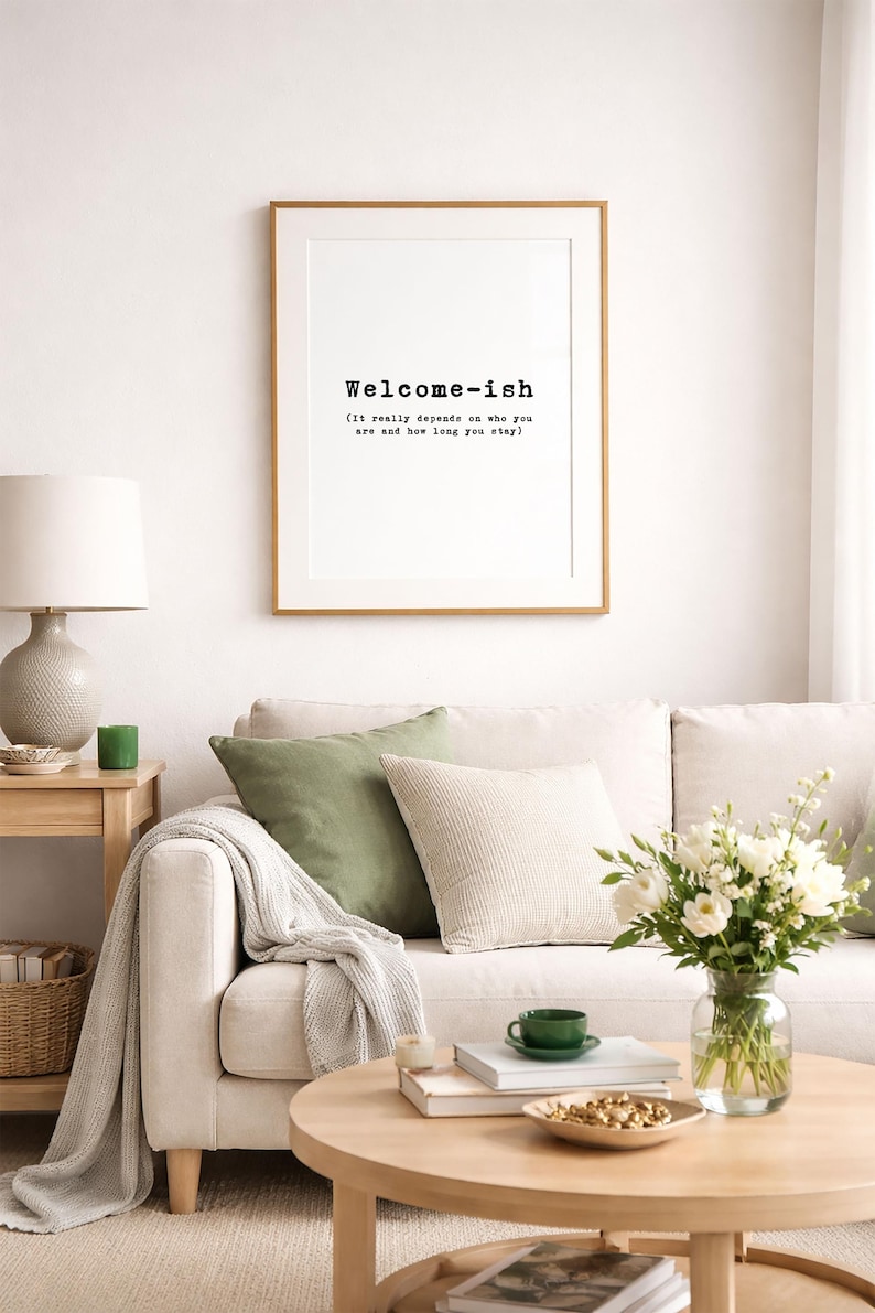 Welcome-ish Art Print, Funny Hallway Sign, Entry Way Decor (digital ...
