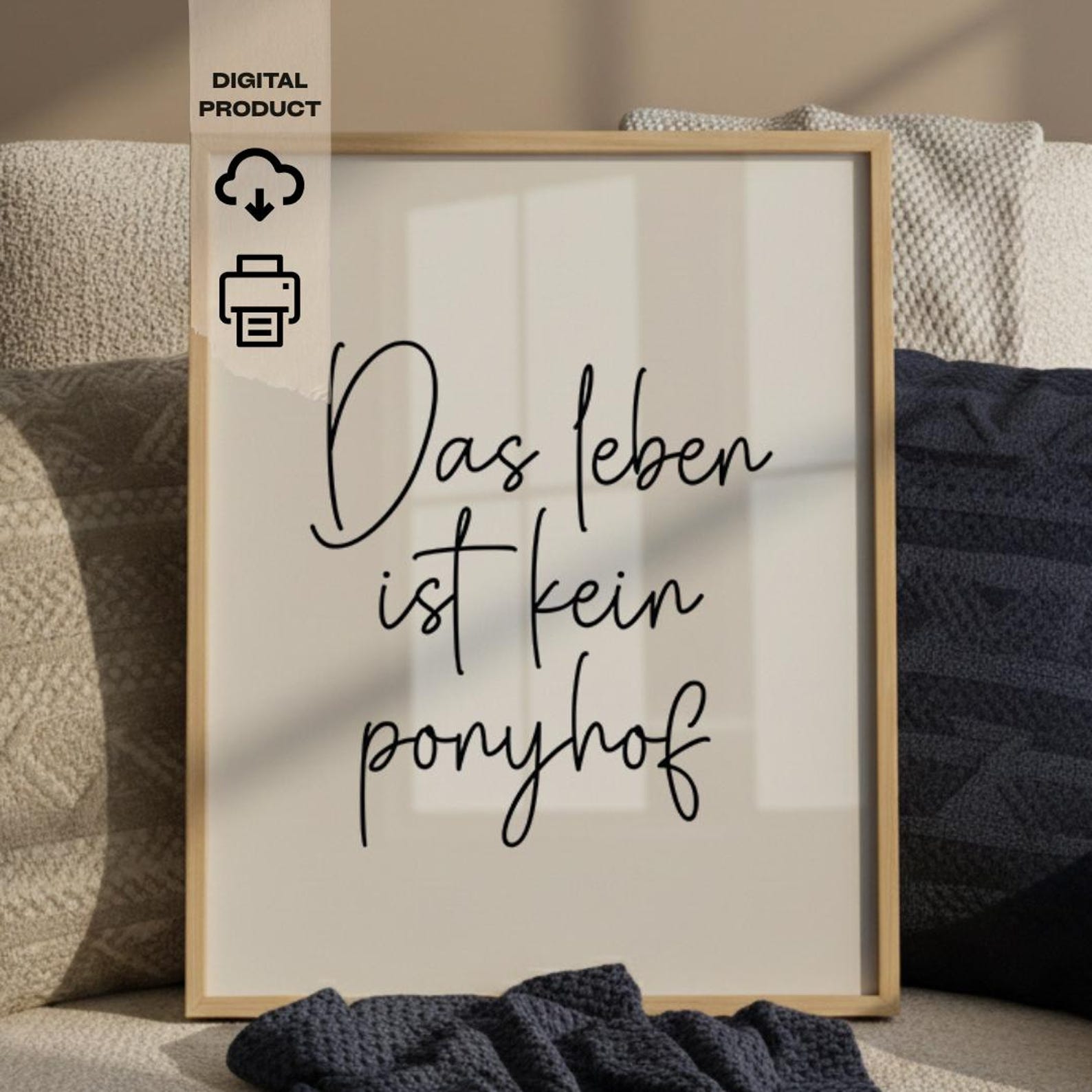 German Poster: "das Leben Ist Kein Ponyhof", Life Isn't A Pony Farm ...