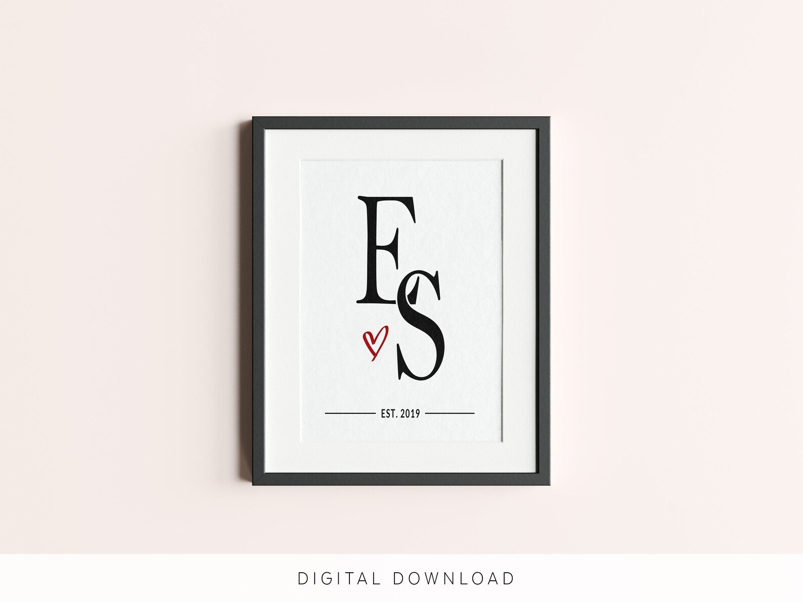 Custom Couples Initials Print Love Print Personalized Gifts | Etsy