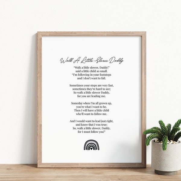 Daddy Poem - Etsy