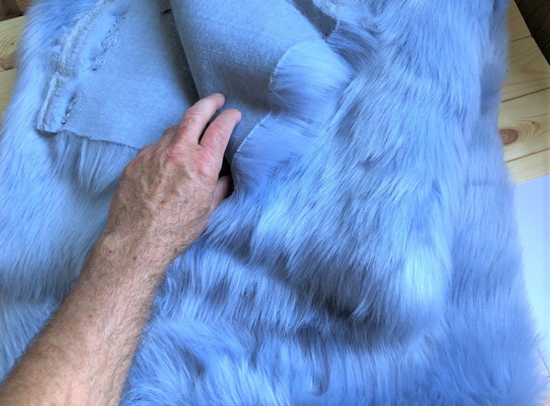Faux Blue Arctic Fox Fur Artificial Blue Fur Imitation Fox Fur Fur ...