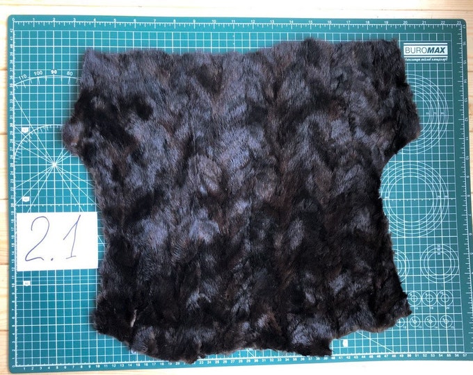 Large Patches of Natural Dark Brown Mink Fur Fur Scraps Mink Scrap Fur ...