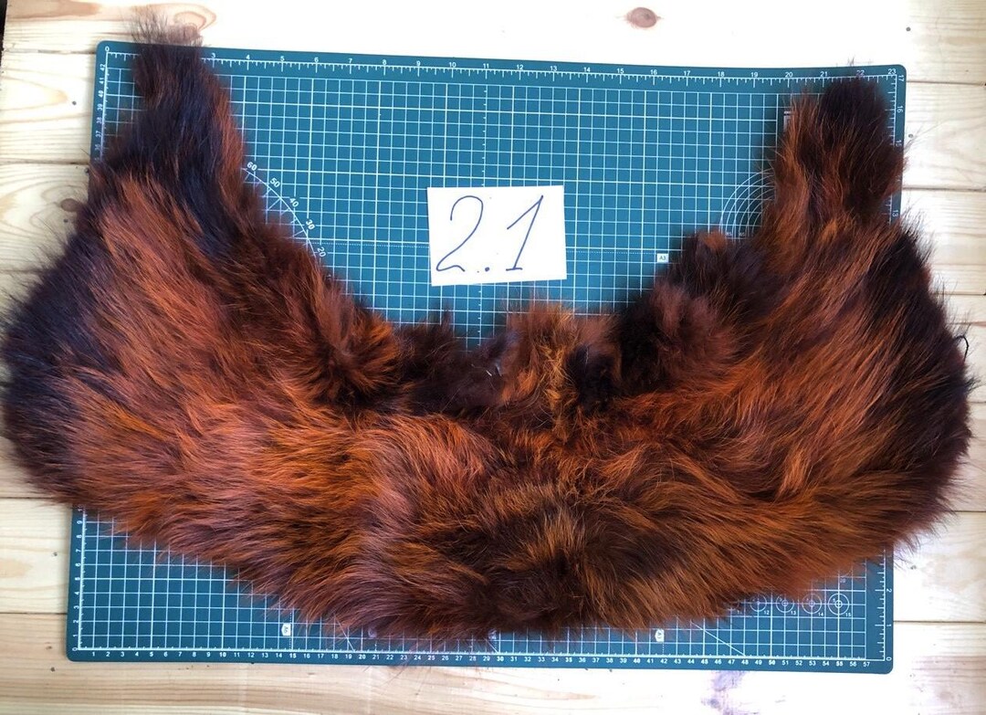 Red & Black Arctic Fox Fur Remnants: Crafting Fur Pieces - Etsy