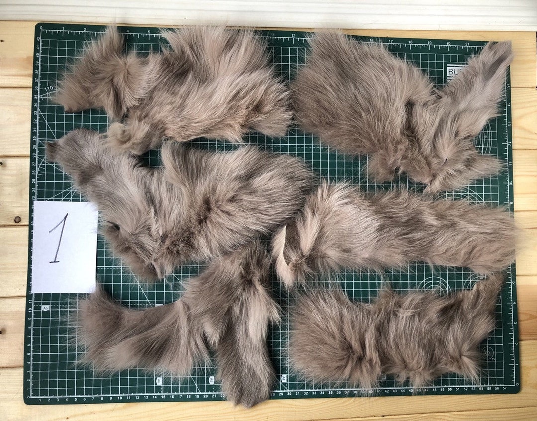 Fur Scraps Light Brown Arctic Fox Scrap Brown Fur Polar Fox Natural ...