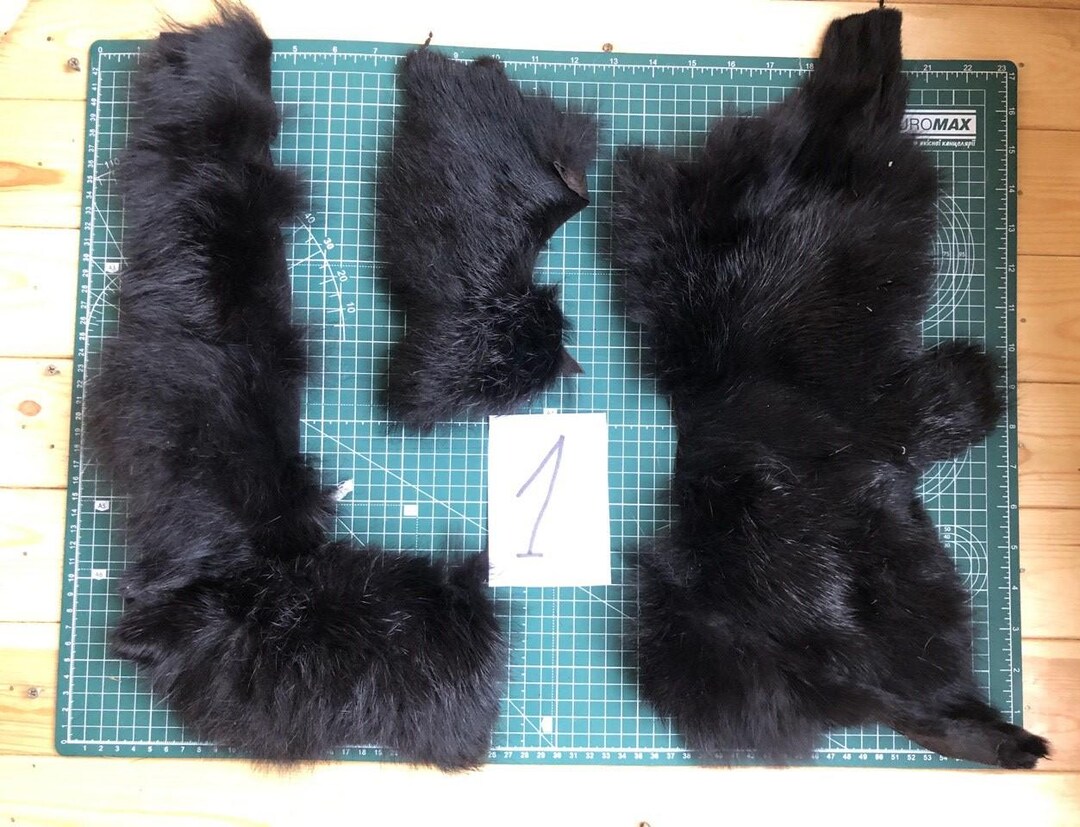 Black Fox Fur Scraps: Natural Crafting Fur Pieces - Etsy