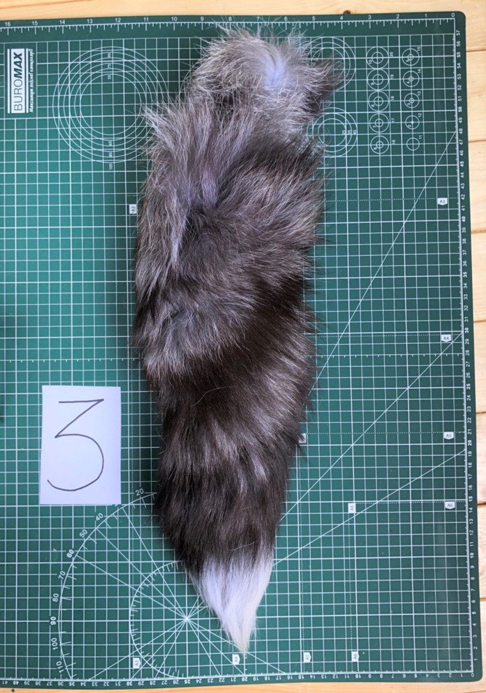 Natural Tail Silver Fox Real Fox Tail Fur Silver Fox Crafting Fur ...