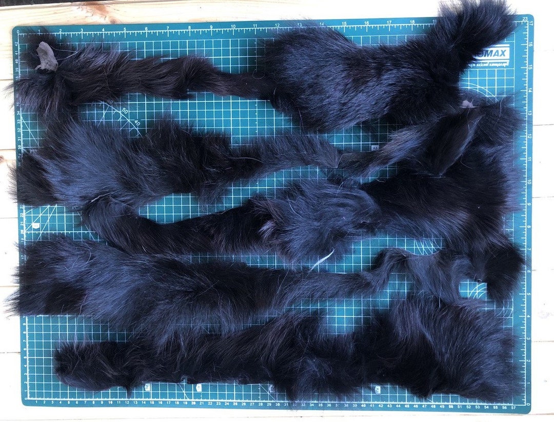 Dark Brown Arctic Fox Fur Scraps: Long Furry Remnants - Etsy