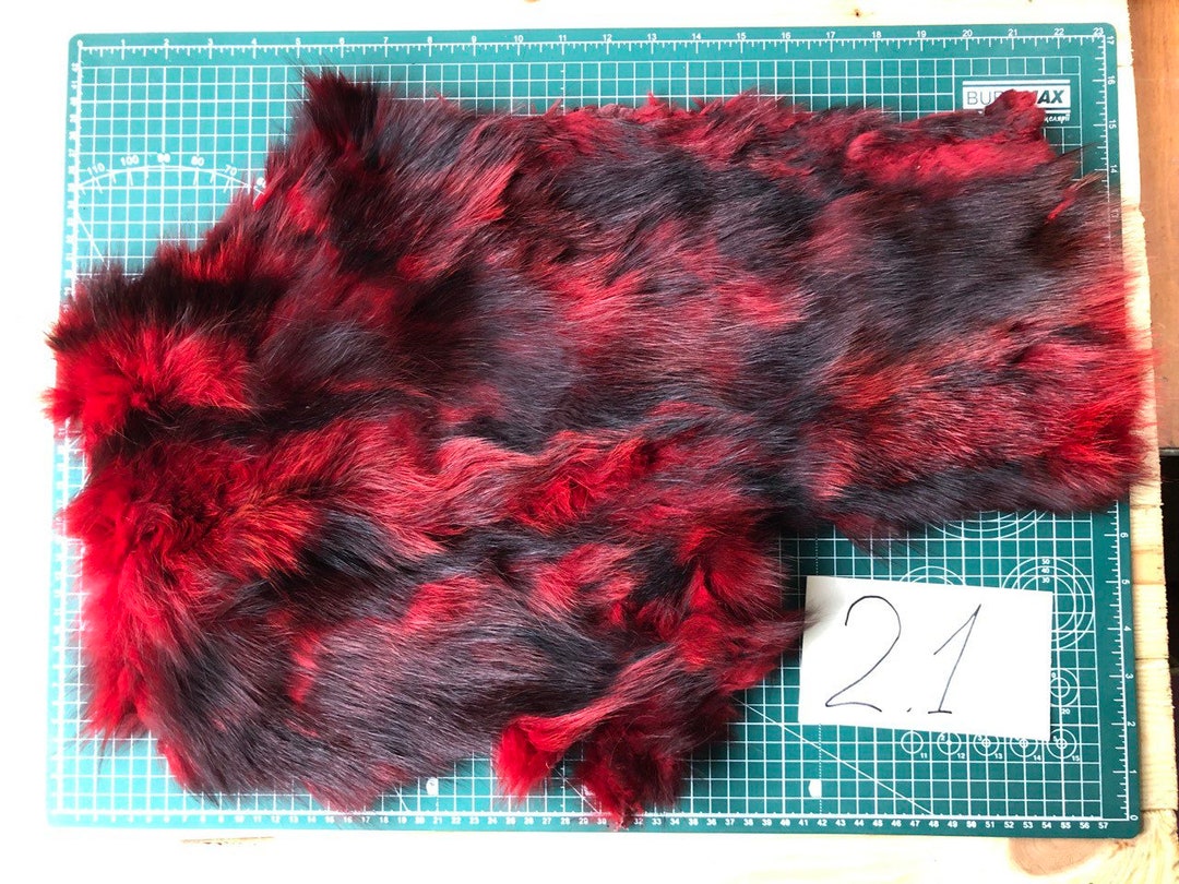 Red and Black Fur Real Arctic Fox Red-black Fur Coat Real Fur - Etsy