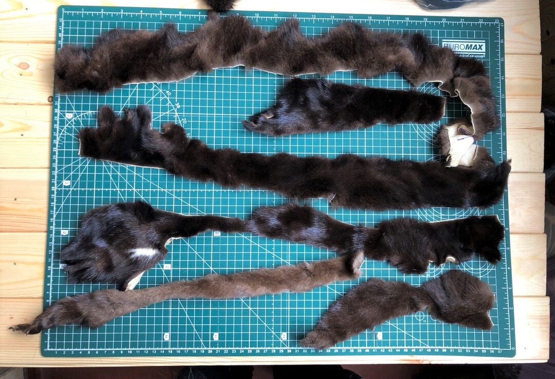 Dark Brown Mink Fur Scraps: Crafting Fur Remnants (3.5 Oz) - Etsy