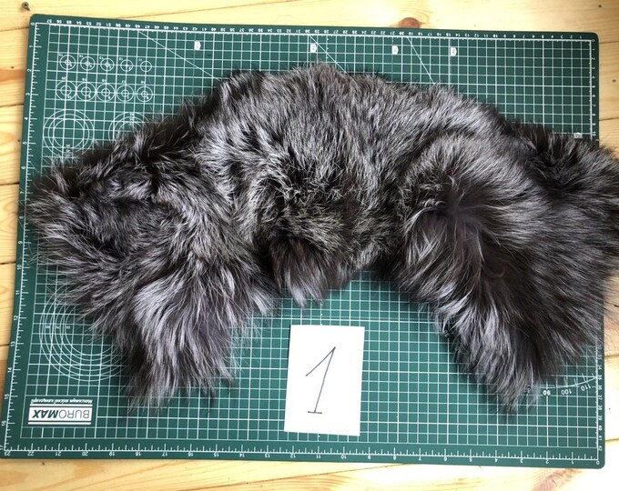 Fur Natural Silver Fox Silver Fox Fur Sleeve Silver Fox Scraps Natural ...