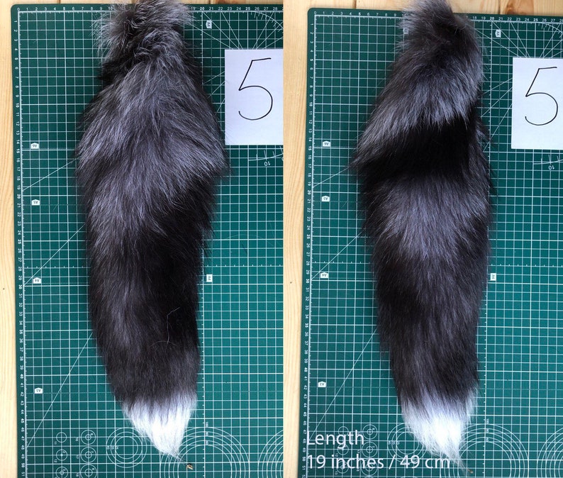 Natural Silver Fox Tail: Crafting Fur Trimming, Art Project - Etsy