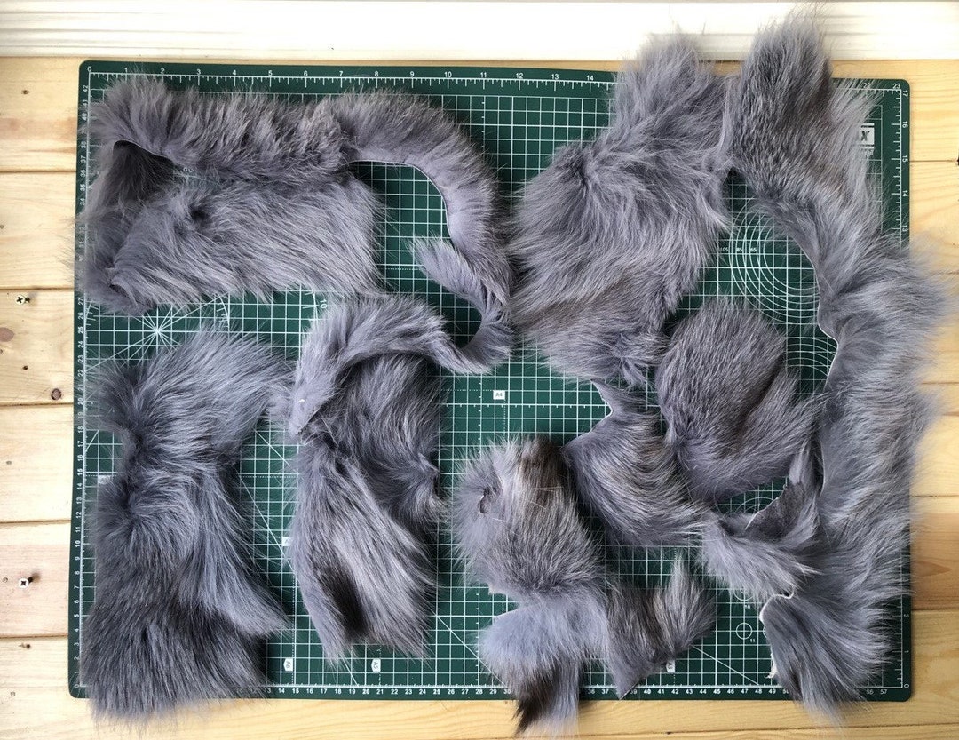 Grey Arctic Fox Fur Scraps: Natural Crafting Remnants - Etsy