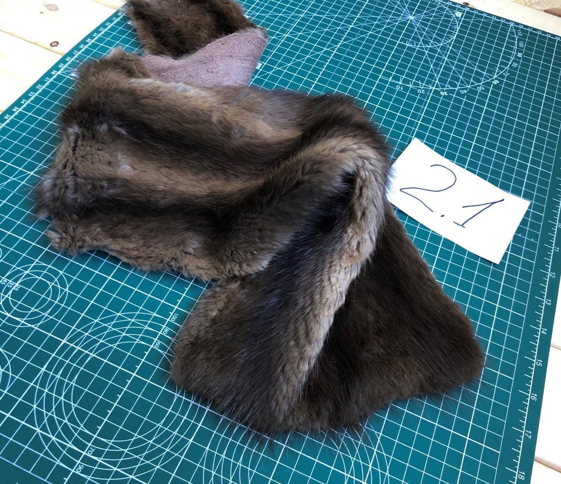 Scraps of Natural Brown Mink Fur Fur Scraps Mink Scrap Fur Mink Scraps ...