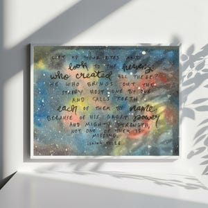 Bible Verse Wall Art Digital Print Psalms BUNDLE | Galaxy Starry Sky ...