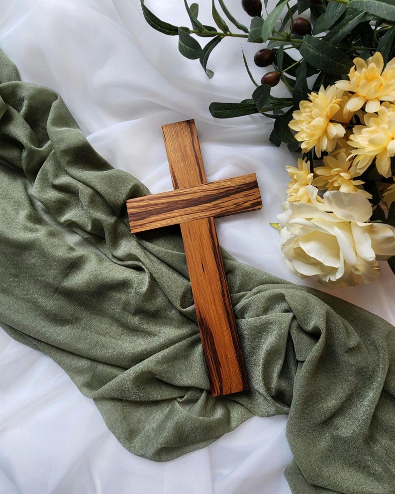 Handmade Zebrawood Wood Cross 6in by 12in - Etsy