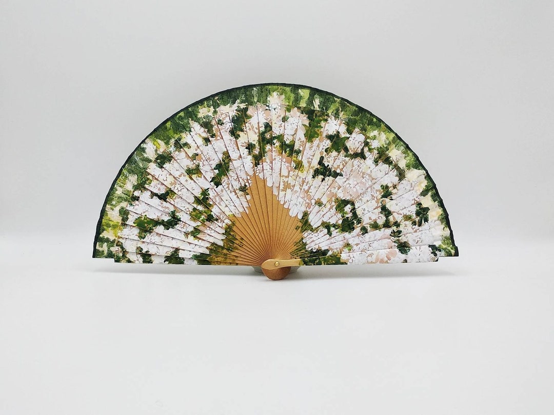 Austen Hand Painted Fan | Hand Painted Flower Fan | Handmade Hand Fan ...