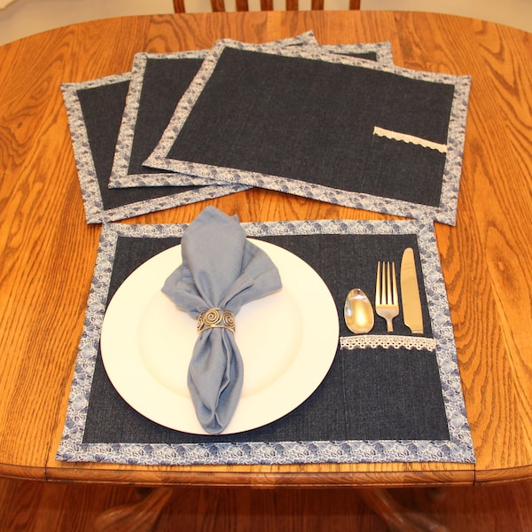 Denim Placemat - Etsy