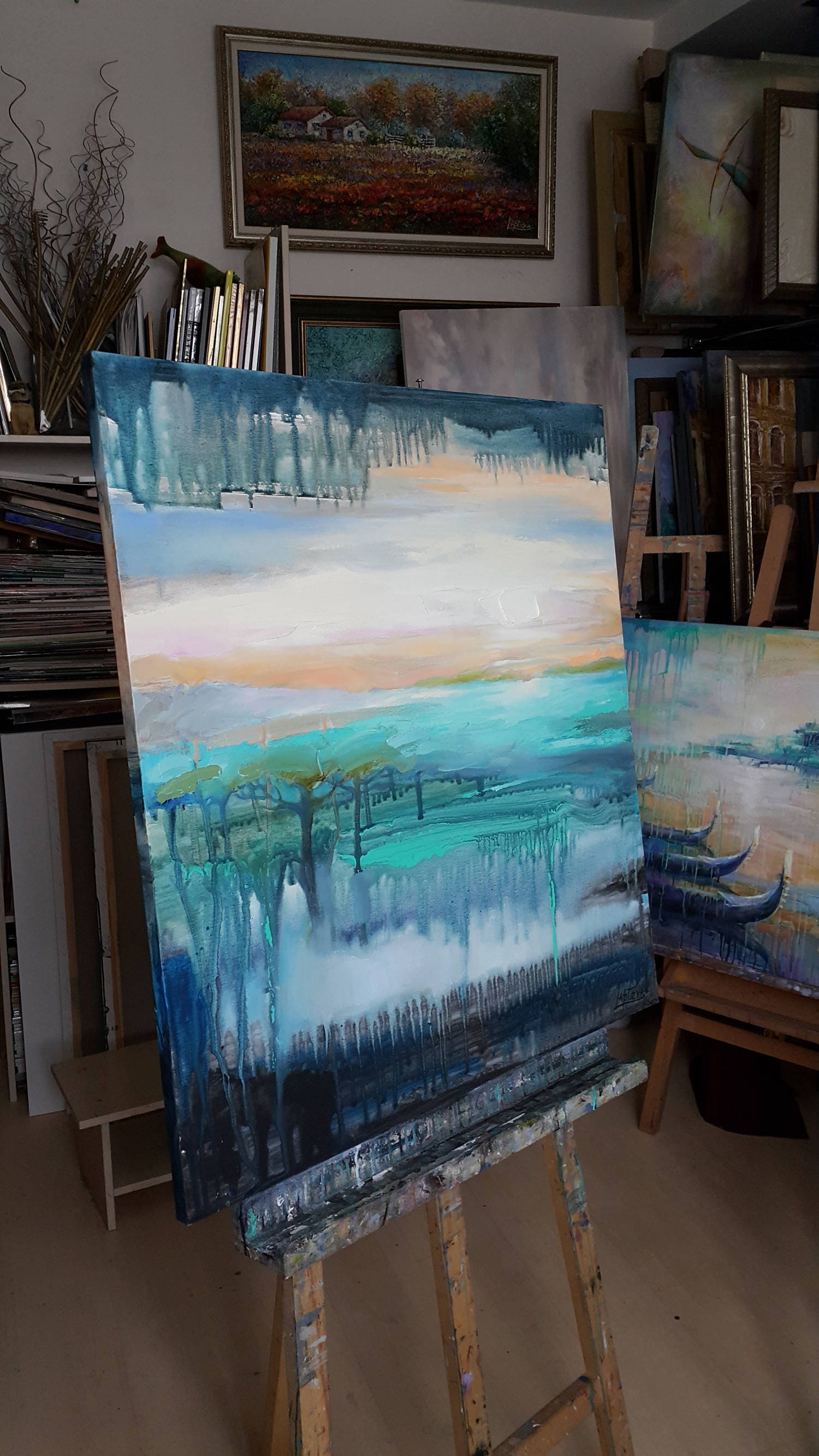 Abstract Landscape East Africa Sunrise in the Savannah | Etsy