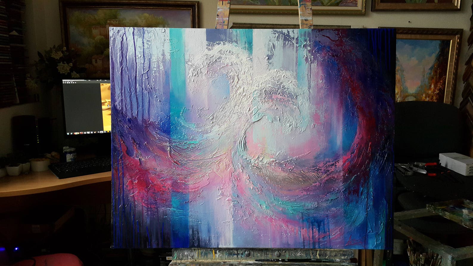 Painting Abstract the Fusion of the Two Universes - Etsy