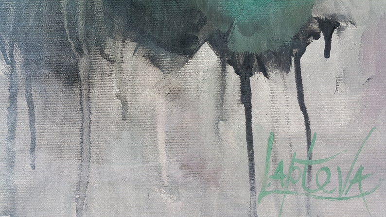 Abstract Painting Spring Awakening Flowers Painting Canvas - Etsy